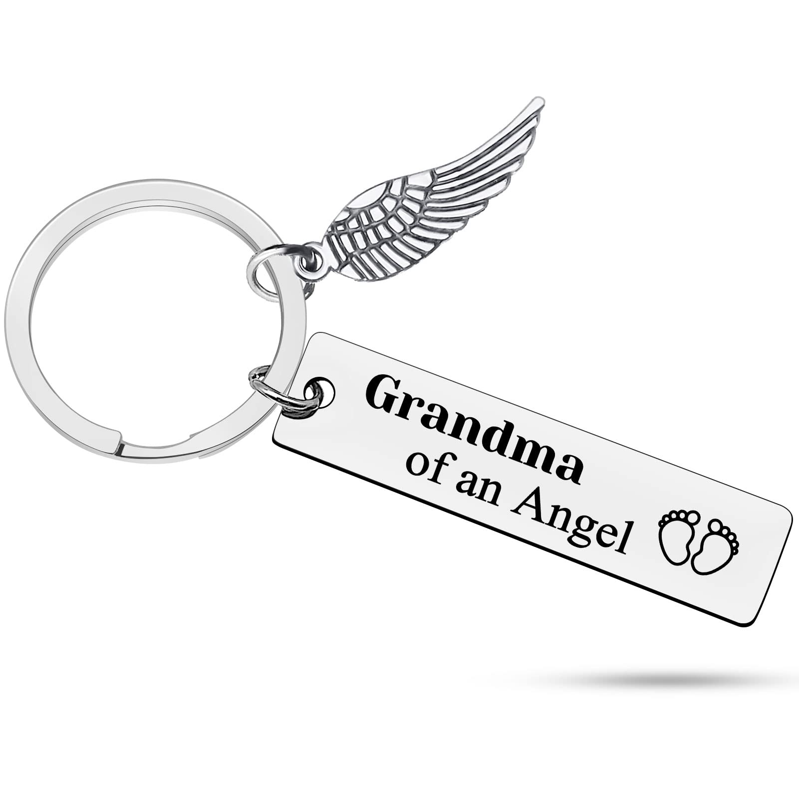 Heigebi Baby Memorial Keychain Grandma of an Keychain Loss Memorial Keychain Loss of Child Sympathy Gifts Baby Memorial Gifts for Grandma Pregnancy Loss Gifts Miscarriage Keepsake Sympathy Gift