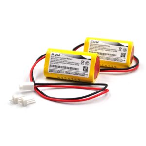 yutsujo (2-pack) 3.6v 800mah custom-142 nicd battery pack replacement for chloride interstate sonnenschein 100003a098 930023, for self power lighting 930023 930d23, interstate nic0799