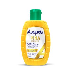 asepxia facial cleanser powder, non-abrasive exfoliating face wash with natural pineapple enzyme, gentle water-activated foaming lather for oily skin, 1.4 oz