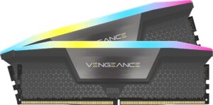 corsair vengeance rgb ddr5 32gb (2x16gb) ddr5 6000mhz cl36 amd expo intel xmp icue compatible computer memory – gray (cmh32gx5m2d6000z36k)