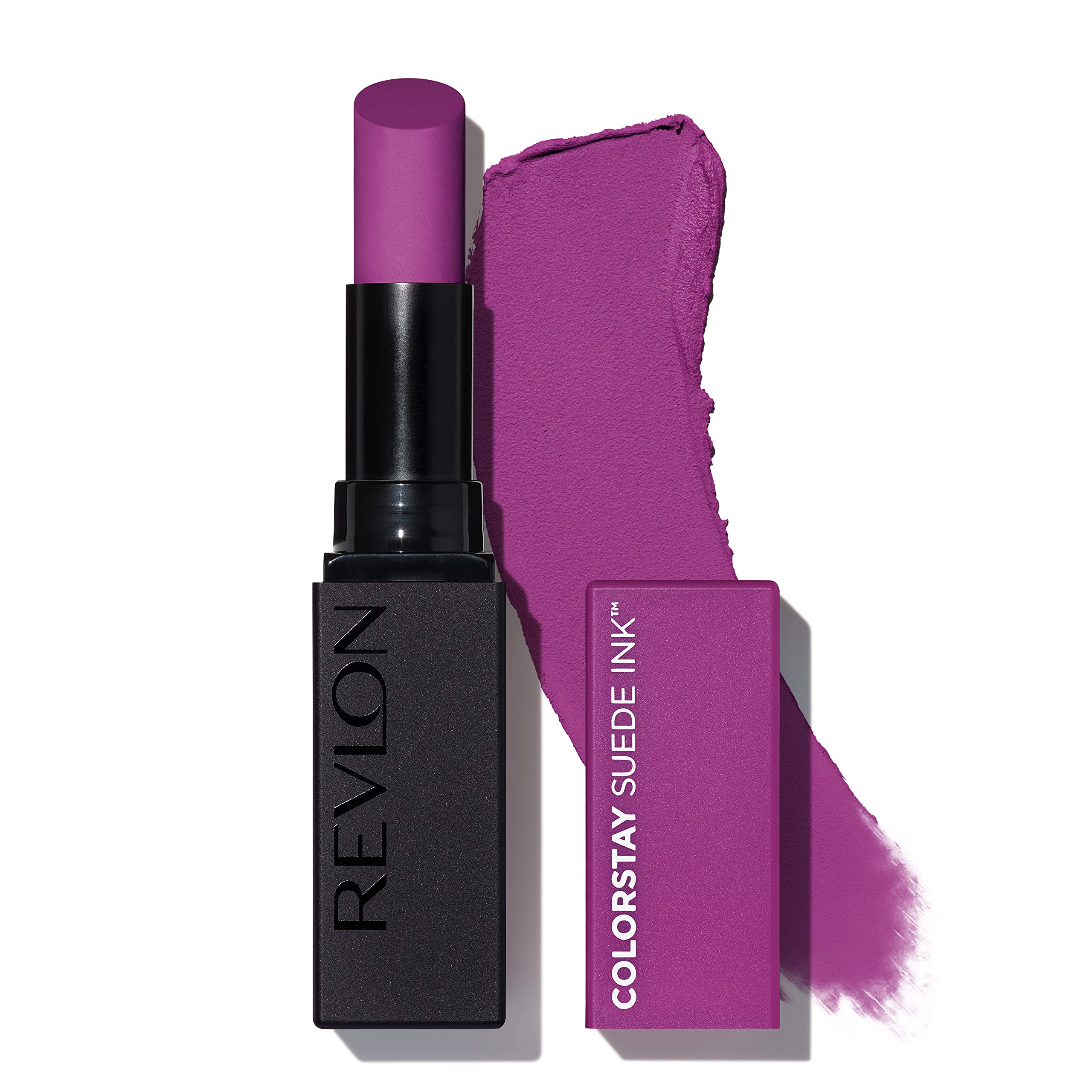 REVLON Lipstick, ColorStay Suede Ink, Built-in Primer, Infused with Vitamin E, Waterproof, Smudge-proof, Matte Color, 013 Stir The Pot, 0.09 oz.