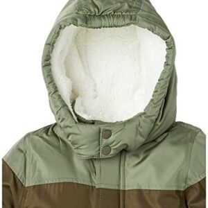 OshKosh B’gosh Boy's Hooded Baby Winter Coat, Olive DRAB, 4 Years