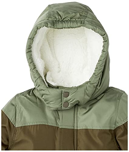 OshKosh B’gosh Boy's Hooded Baby Winter Coat, Olive DRAB, 4 Years