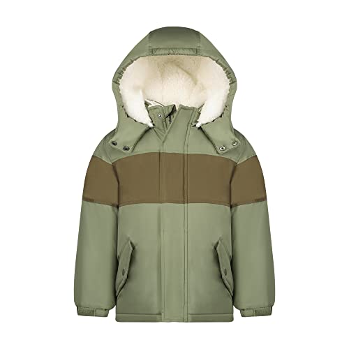 OshKosh B’gosh Boy's Hooded Baby Winter Coat, Olive DRAB, 4 Years