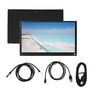 fydun portable touchscreen monitor, 15.6in 1080p ips hdr display gaming monitor for phone computer playing games plastic