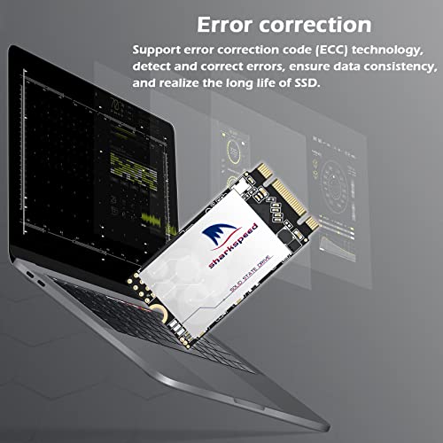 SHARKSPEED SSD 1TB M.2 2242 NGFF Plus Internal M2 SSD 3D NAND SATA III 6 Gb/s, Solid State Drive for Notebooks Desktop PC (M.2 2242 1TB)