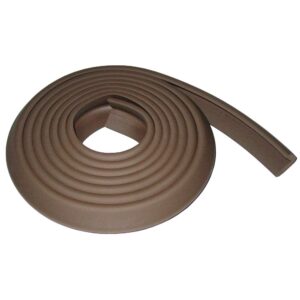 kidkusion baby proof edge guards for safety | made in the usa | 24 feet | brown | edge protectors for furniture, tables, fireplaces | heavy duty tape included