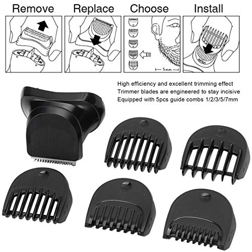 Trimmer Head for Braun Series 3, 5 Piece Comb Trimming Set, Electric Shaver Beard Trimmer Head, Replacement Trimming Head for Braun 3