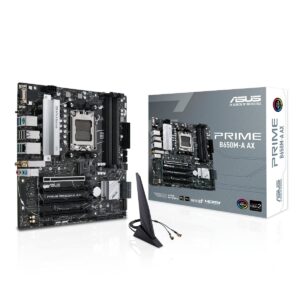 asus prime b650m-a ax amd b650(ryzen 7000) micro-atx motherboard(ddr5,pcie 5.0 m.2,2.5gb lan,wi-fi 6, dp,usb 3.2 gen 2 ports,front usb 3.2 gen 1 type-c®, bios flashback™, cec tier ii ready)