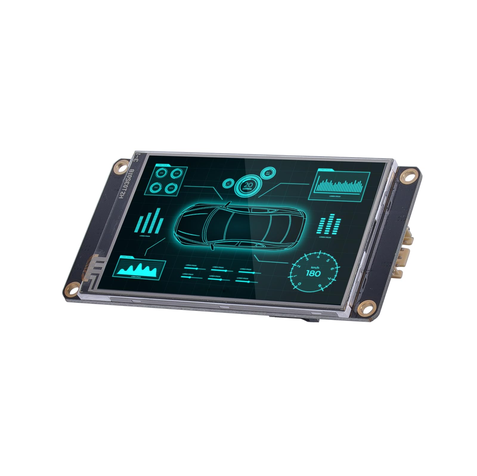 Nextion 3.2″ HMI Display Enhanced Series NX4024K032 Resistive LCD-TFT Touch Screen 400 * 240, Nextion Display with RTC Function and 8 Digital GPIOs, Suitable for Racing Dashboard, MMDVM, etc.