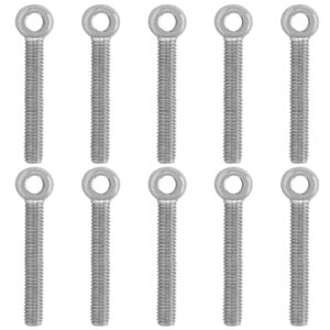 augiimor 10pcs 304 stainless steel eye bolt m6 x 40mm welded closed shoulder swing lifting eye bolt machinery shoulder screw rod eye screw bolts