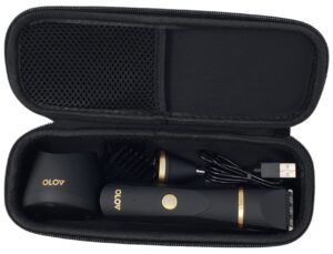 arber hard case for olov electric groin hair trimmer and accessories