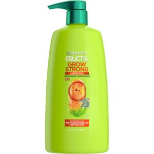 garnier fructis grow strong thickening conditioner for fine hair, biotin-c, 32.3 fl oz, 1 count (packaging may vary)