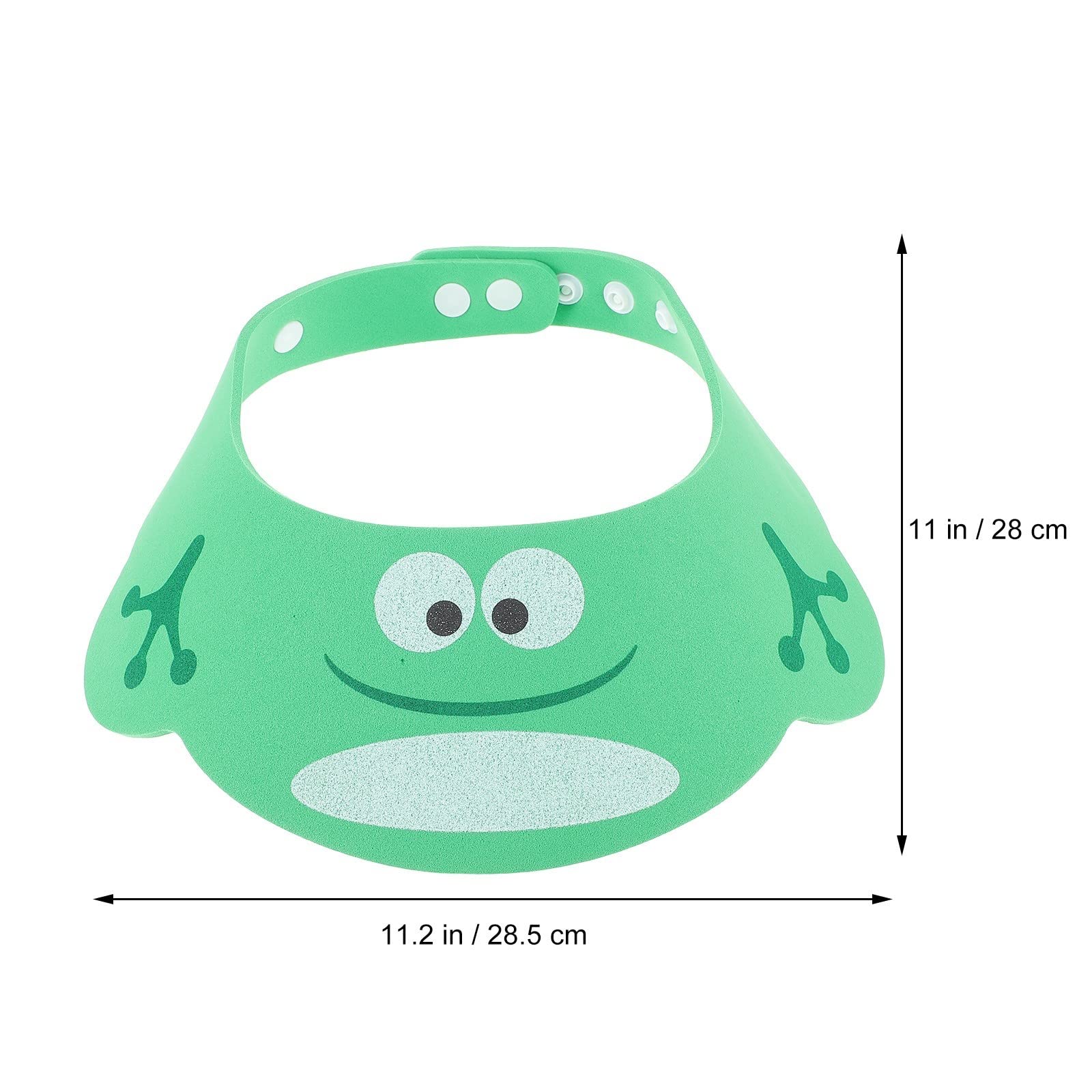 LUOZZY 3 Pcs Baby Bath Hat Adjustable Child Visor Hat Cartoon Wash Head Shower Caps (Pink Yellow Green)