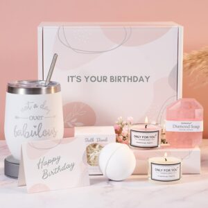 birthday gifts for women - surprise her with unique spa gift baskets set for mom sister ladies female friends and best friend - happy bday boxes ideas for woman