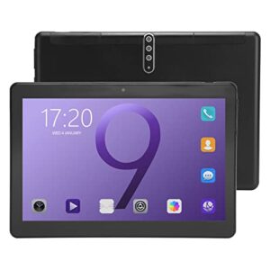 pusokei android tablet pc,10.1in 1960x1080 ips hd display,2.4 5g dual band wifi for android11,4gb 64gb memory,dual camera,dual sim cards calling tablet pc,bluetooth 5.0,gps(black)