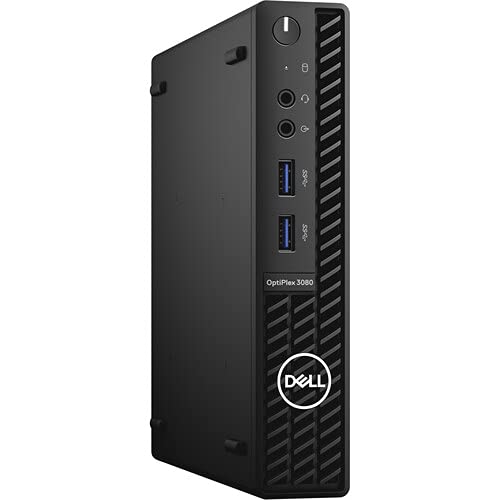 Dell Optiplex 3080 Micro Tower Desktop | Core i5-10500T - 256GB SSD Hard Drive - 8GB RAM | 6 cores @ 3.8 GHz Win 11 Pro Black (Renewed)