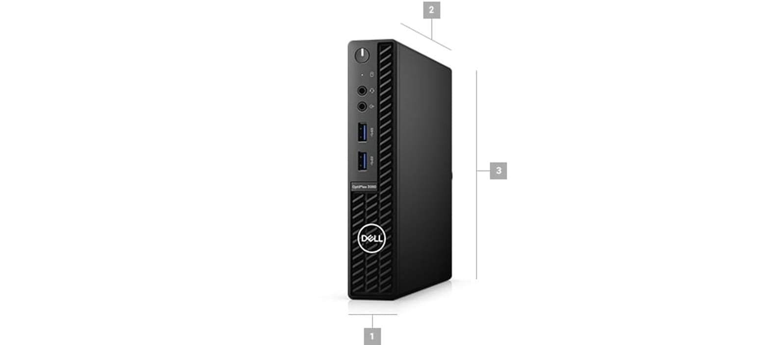 Dell Optiplex 3080 Micro Tower Desktop | Core i3-10100T - 256GB SSD Hard Drive - 16GB RAM | 4 cores @ 3.8 GHz Win 11 Pro Black (Renewed)