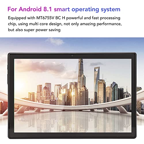 10.1 Inch Blue Tablet for Android 8.1, 4GB RAM 32GB ROM Dual Card Dual Standby HD Tablet with Card Pin, 5MP Front 13MP Rear Tablet for Study, Work, Game(#1)