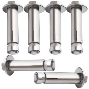 expansion screw,stainless steel expansion bolts, screws, screws, expansion bolt sleeve anchor 6pcs fixing anchors, 304 stainless steel external hex nut expansion sleeve expansion screw bolts, m10 x 60