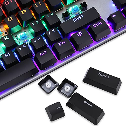 Septpenta Wired Mechanical Keyboard, 104 Keys RGB Lighting N Key Rollover Muliple Lighting Modes USB Gaming Keyboard, Keycaps Delicate Comfortable Feel for Home Office for Win 7 Win 8(Black)