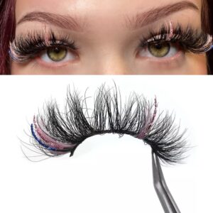 dollsthetic® - original doll | glitter eyelashes, thicker and fuller, comfortable lash band, tiktok viral, 60 wears reusable faux mink lashes, 25mm - 1 pair