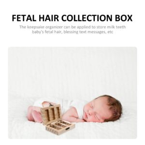 First Tooth Box Umbilical Cord Keepsake Box Umbilical Cord Storage Bottle Fetal Hair Collection Box Souvenir Storage Box Keepsake Box with 3 Bottles Container