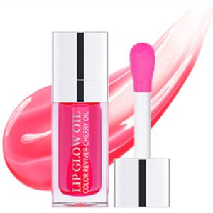 maepeor hydrating lip glow oil 10 colors moisturizing lip oil gloss non-sticky transparent lip gloss long lasting nourishing tinted lip balm with big brush head (icolors 15)