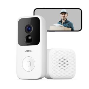 madv smart video doorbell, 2k resolution, night vision, two-way audio, motion detection, voice changing answering, cloud storage, free chime, instant installation