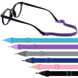 oudain 6 pack kids eyeglass strap adjustable glasses strap kids eyeglass strap eyeglass band sports glasses strap(multi color)