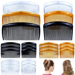 24 pieces hair side combs french twist hair combs lightweight plastic 25/29 teeth comb for women girls hairstyle accessories(25 teeth, 29 teeth)