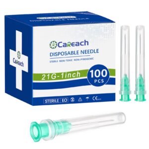 careach 100pcs 21 ga 1inch for industrial lab accessories, measuring and refilling inks