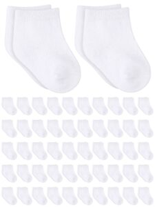 jecery 50 pairs baby cotton socks bulk newborn ankle socks unisex baby socks stretch socks for baby boys girls,0-6 months