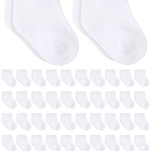 Jecery 50 Pairs Baby Cotton Socks Bulk Newborn Ankle Socks Unisex Baby Socks Stretch Socks for Baby Boys Girls,0-6 Months