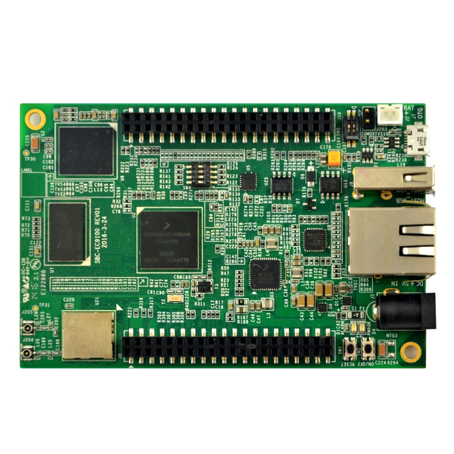 SBCSoM Low Cost Single Board Computer with i.MX6UL Cortex-A7 CPU Up to 528Mhz,512MB DDR3L,4GB EMMC,RS485/CAN/Camera/LCD/Ethernet/USB Interface and Rich GPIO (SBC-IMX6UL)