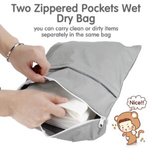 24 Pack Cloth Diaper Inserts Reusable Newborn Cloth Diaper 3 Layer Absorbent Breathable Diaper Inserts Overnight Microfiber Cloth Diaper Liners with an Extra Diaper Bag