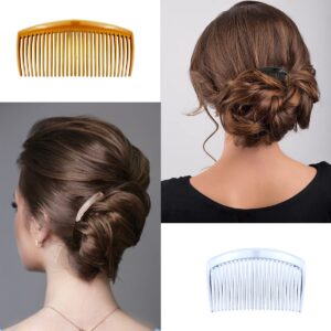 24 Pieces Hair Side Combs French Twist Hair Combs Lightweight Plastic 25/29 Teeth Comb for Women Girls Hairstyle Accessories(25 teeth, 29 teeth)