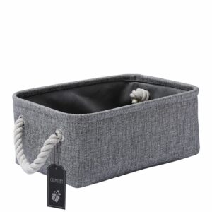 guimiyhy storage basket for organizing, collapsible fabric basket for shelves, closets, laundry, nursery, decorative basket for gifts empty (grey)