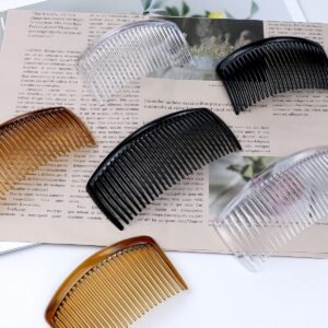 24 Pieces Hair Side Combs French Twist Hair Combs Lightweight Plastic 25/29 Teeth Comb for Women Girls Hairstyle Accessories(25 teeth, 29 teeth)