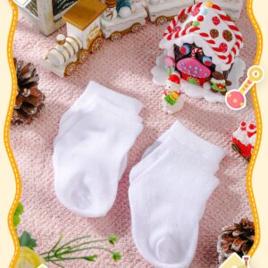 Jecery 50 Pairs Baby Cotton Socks Bulk Newborn Ankle Socks Unisex Baby Socks Stretch Socks for Baby Boys Girls,0-6 Months