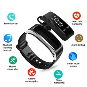 #4tW177 Y3P Smart Bracelet Bluetooth Headset 2 in 1 Heart Rate Men's and Women's Sports Watch Pedometer