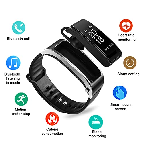 #4tW177 Y3P Smart Bracelet Bluetooth Headset 2 in 1 Heart Rate Men's and Women's Sports Watch Pedometer