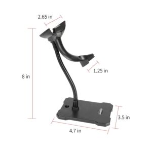 UNIDEEPLY Goose Neck Hands Free Adjustable Barcode Scanner Stand for Bar Code Readers Gun Desk Support Holder Mount Only