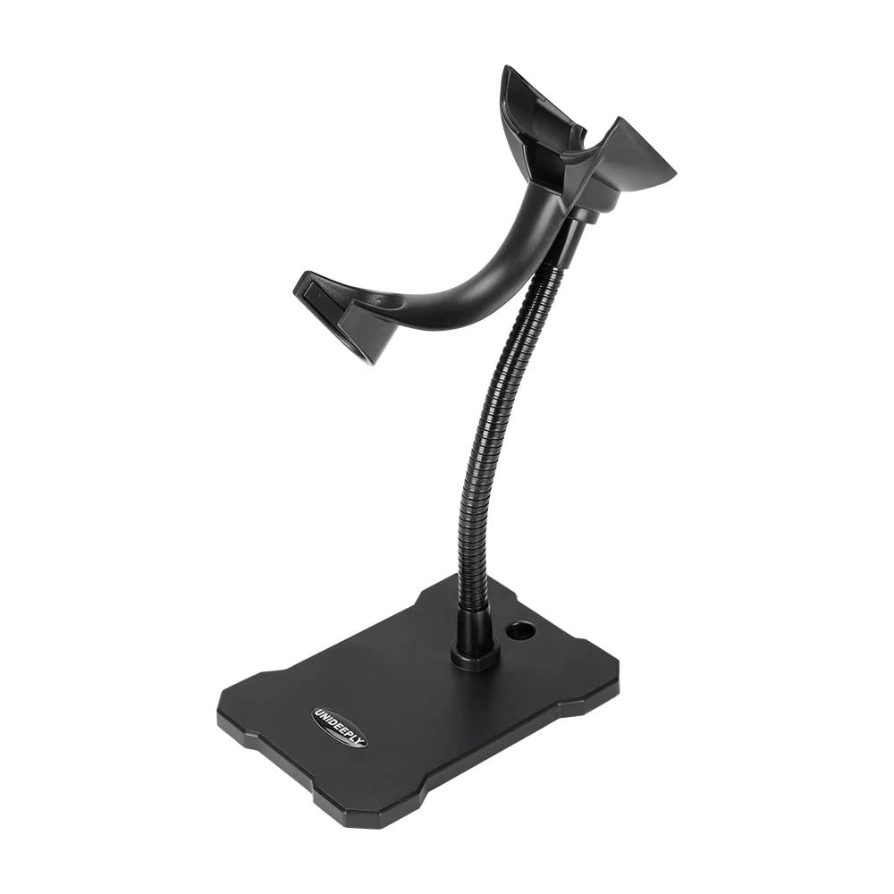 UNIDEEPLY Goose Neck Hands Free Adjustable Barcode Scanner Stand for Bar Code Readers Gun Desk Support Holder Mount Only