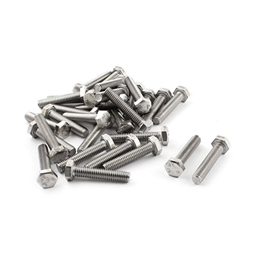 Qtqgoitem A2-70 Stainless Steel Hexagon Cap Screw Fastener M6 x 30 30Pcs (model: a1f fb6 2d2 6d6 a52)