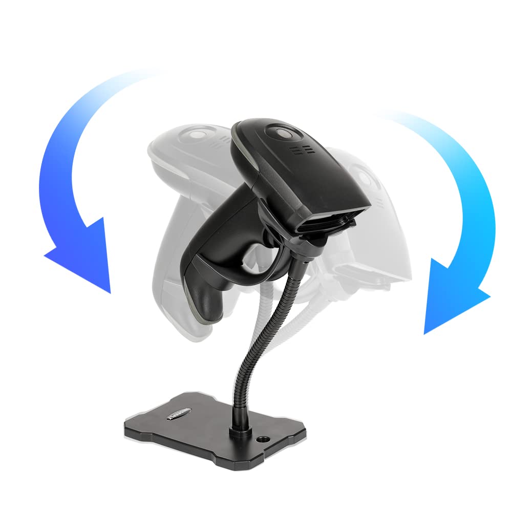 UNIDEEPLY Goose Neck Hands Free Adjustable Barcode Scanner Stand for Bar Code Readers Gun Desk Support Holder Mount Only