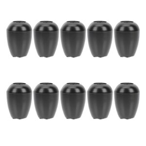 10pairs replaceable hospital tip earbuds ear replacement buds parts ear- universal black - sealing supplies earplugs accessories for