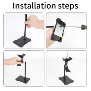 UNIDEEPLY Goose Neck Hands Free Adjustable Barcode Scanner Stand for Bar Code Readers Gun Desk Support Holder Mount Only