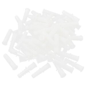 qtqgoitem 500 pcs plastic 7.5mm particleboard screws expansion nail bolt white 10mm x 40mm (model: a8b 069 85a 5de 5d9)