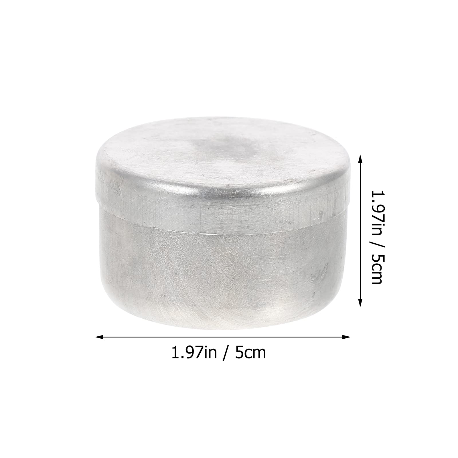 ULTECHNOVO Aluminum Tin Jar - 9pcs Empty Refillable Containers Lid Round Tin Empty Container Bulk Storage Tin Jars for Candle Powder Soil